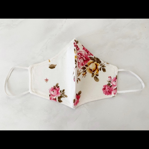 Hand Crafted | Other | Reusable Washable White Spring Floral Face Mask ...